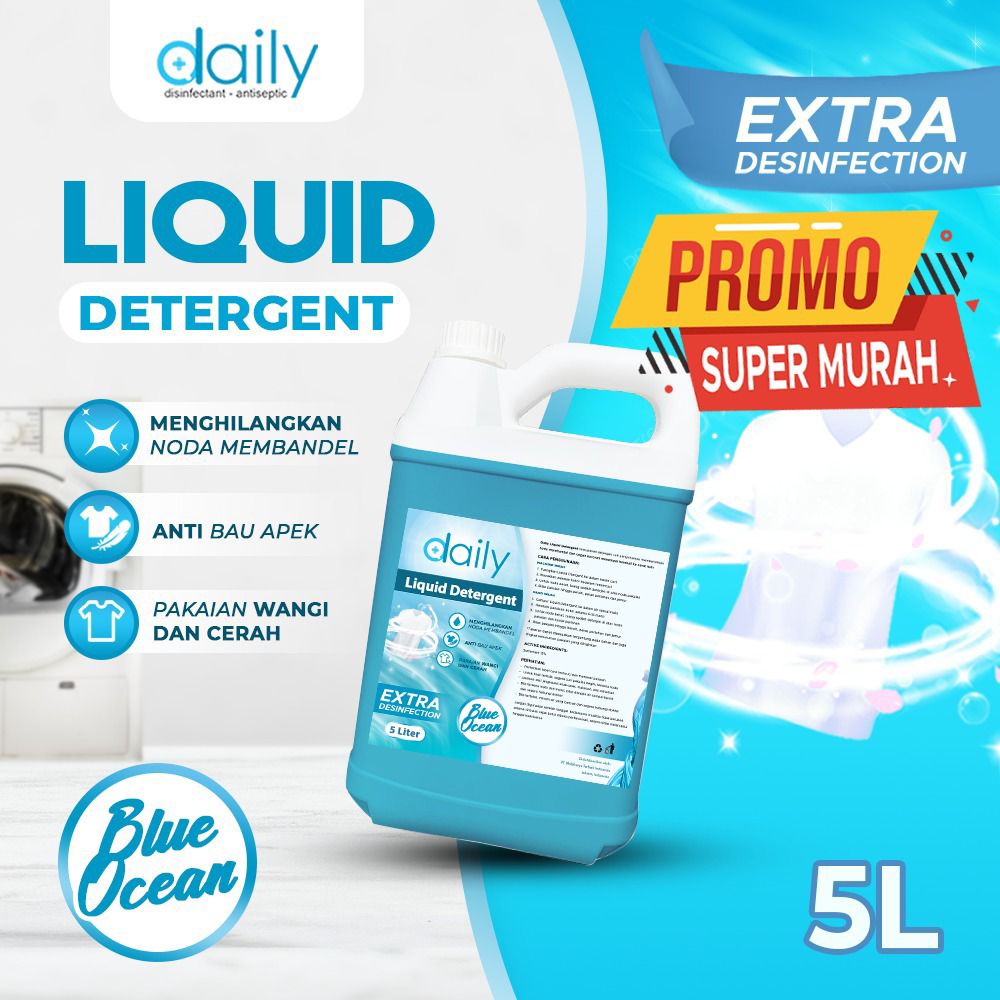 Jual LIQUID LAUNDRY DETERGENT PREMIUM DETERJEN CAIR PREMIUM DAILY 5 ...