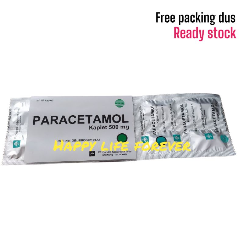 Jual Paracetamol Tablet 500 mg - sakit kepala - nyeri - demam - isi 10 ...
