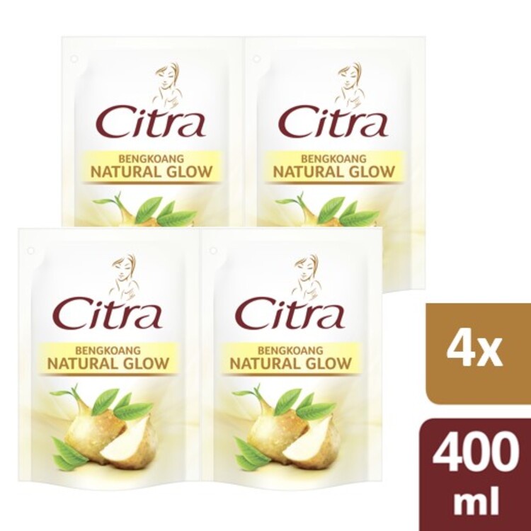 Jual Citra Lulur Natural Glow Liquid Body Wash Refill 400ml (Paket Isi ...