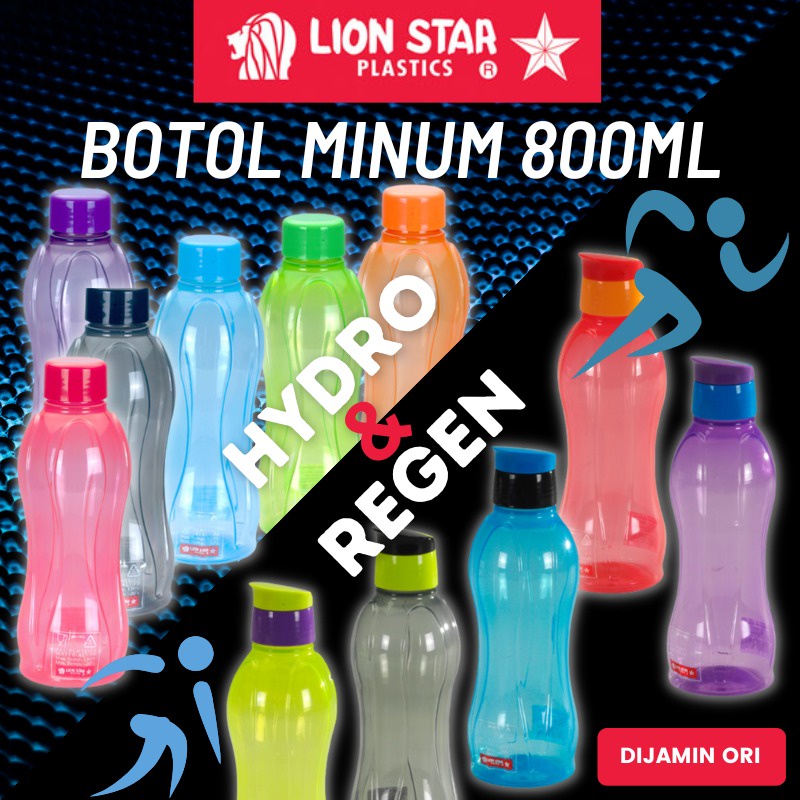 Jual Lion Star - Botol Minum Sport - Botol Minum Plastik Hydro/Regen 800ml | Shopee Indonesia