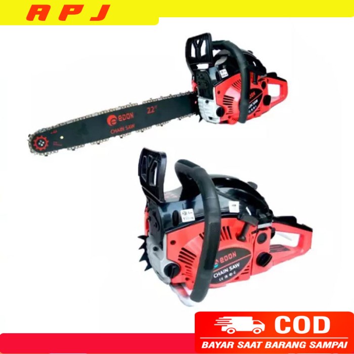 Jual mesin gergaji pohon kayu senso EDON uchiha 2tak 4tak 22inch bar | Shopee Indonesia