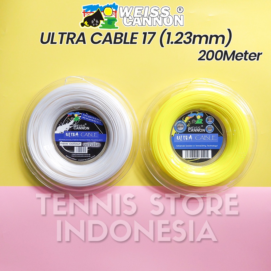Jual Senar Tenis Weiss Cannon Ultra Cable 1.23/17 Tennis String Reel ...