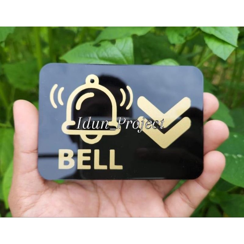 Jual Sign board bell/Tulisan bell rumah/petunjuk bell rumah/Bell rumah akrilik | Shopee Indonesia