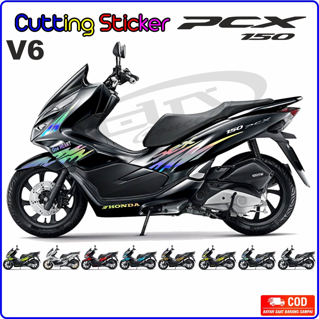 Jual Cutting Sticker Stiker PCX 150 Variasi 6 lis modif motor honda ...