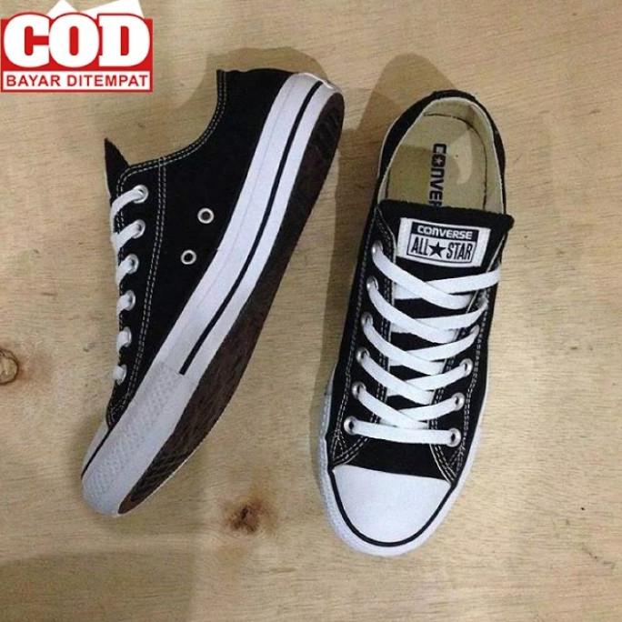 Jual BISA COD Sepatu Sekolah Sepatu Converse all star Hitam putih ...