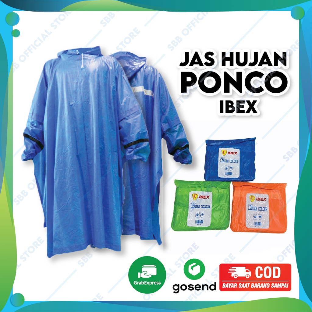 Jual Mantel Jas Hujan Ponco Ibex | Jas Hujan Kelelawar | Mantol ...