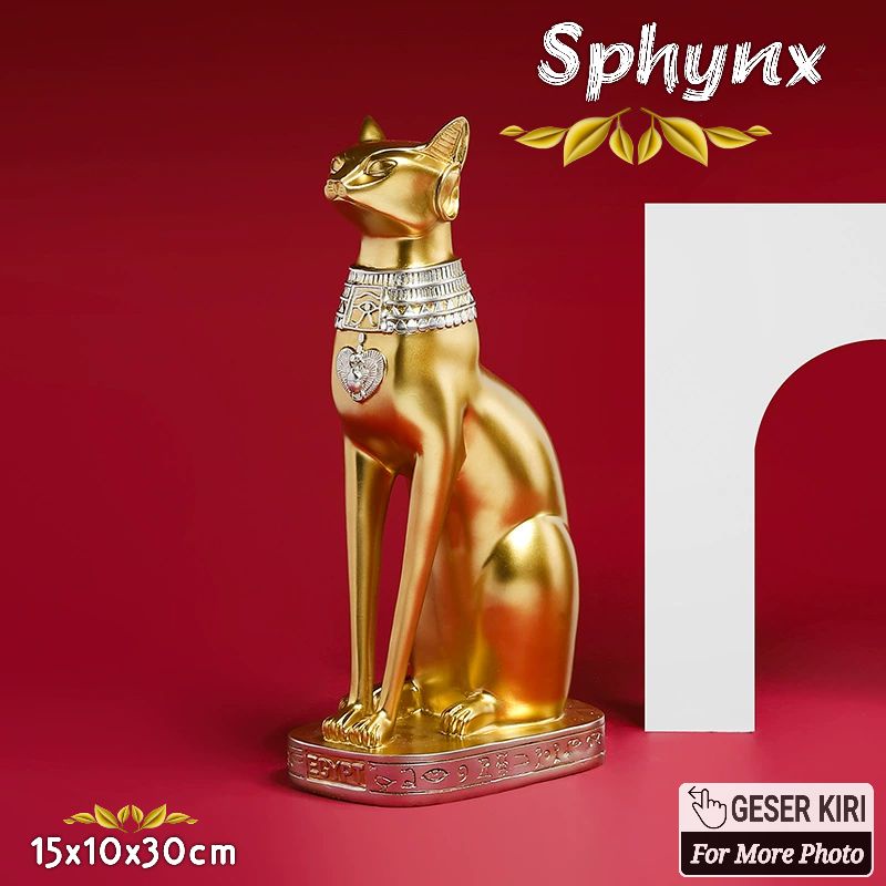 Jual Patung Sphynx Cat Patung Pajangan Hiasan Kucing Egypt Dekorasi ...