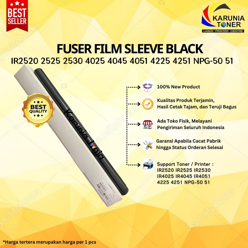 Jual Fuser Fixing Film Compatible IR-2520 IR-2525 IR-2530 IR-2535 Black ...