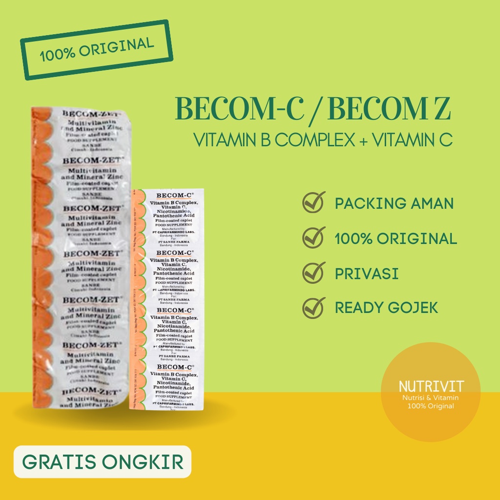 Jual BECOM C / BECOM Z 1 STRIP | Shopee Indonesia