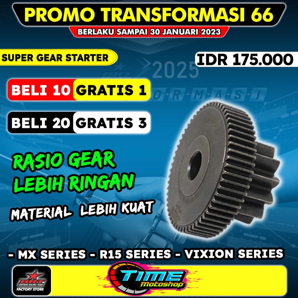 Jual GEAR STARTER GIGI SUPER BRT MX KING / VIXION OLD / JUPITER MX / VIXION NEW / R15 VVA ...