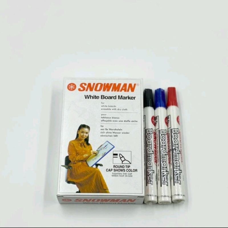 Jual Spidol Snowman Boardmarker Papan Tulis White board | Shopee Indonesia