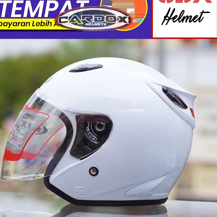 Jual Harga Heboh Helm Dewasa Helm Centro Basic Polos Putih Kaca Bening ...