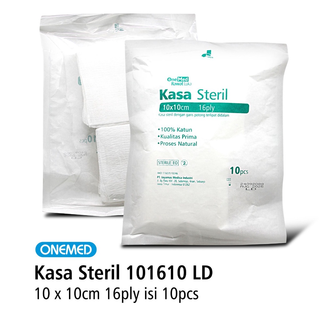 Jual Kasa Steril 101610 LD OneMed 10x10cm 16 ply 10 pcs BN | Shopee Indonesia