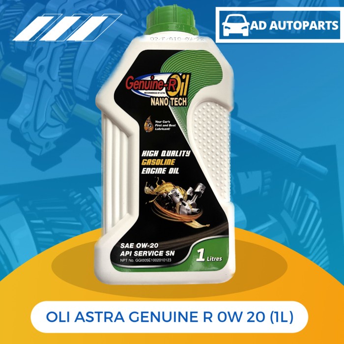 Jual OLI MESIN ORIGINAL GENUINE OIL ASTRA R OIL NANO TECH SAE 0W-20 API ...