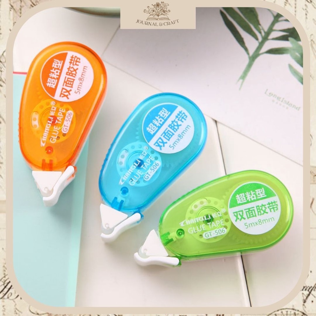 Jual JC Lem kering roll glue tape roll lem kertas double sie lem puta ...