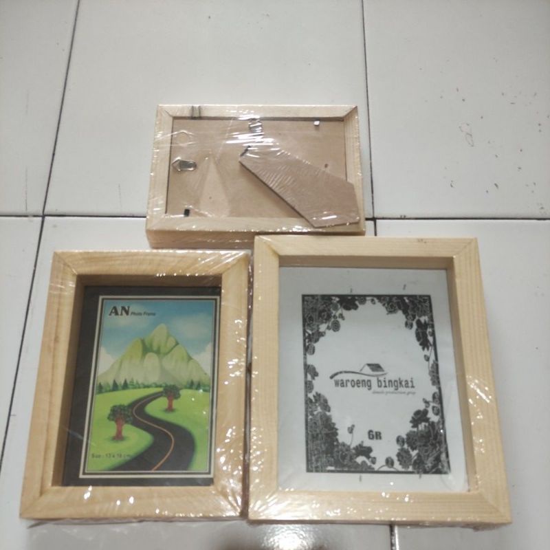 Jual bingkai foto box scrapbox 3D jati belanda vernis glossy 4r,5r,6r ...