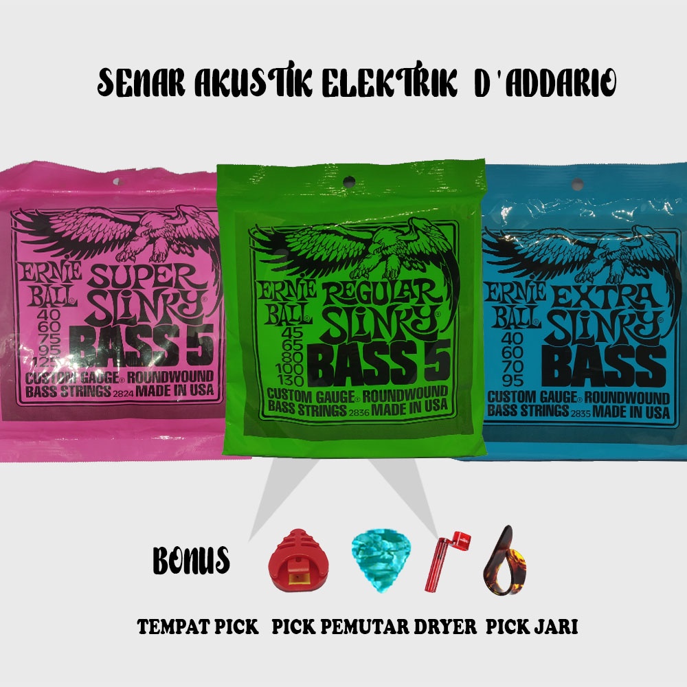 Jual Senar bass 4 dan 5 ernieball | Shopee Indonesia
