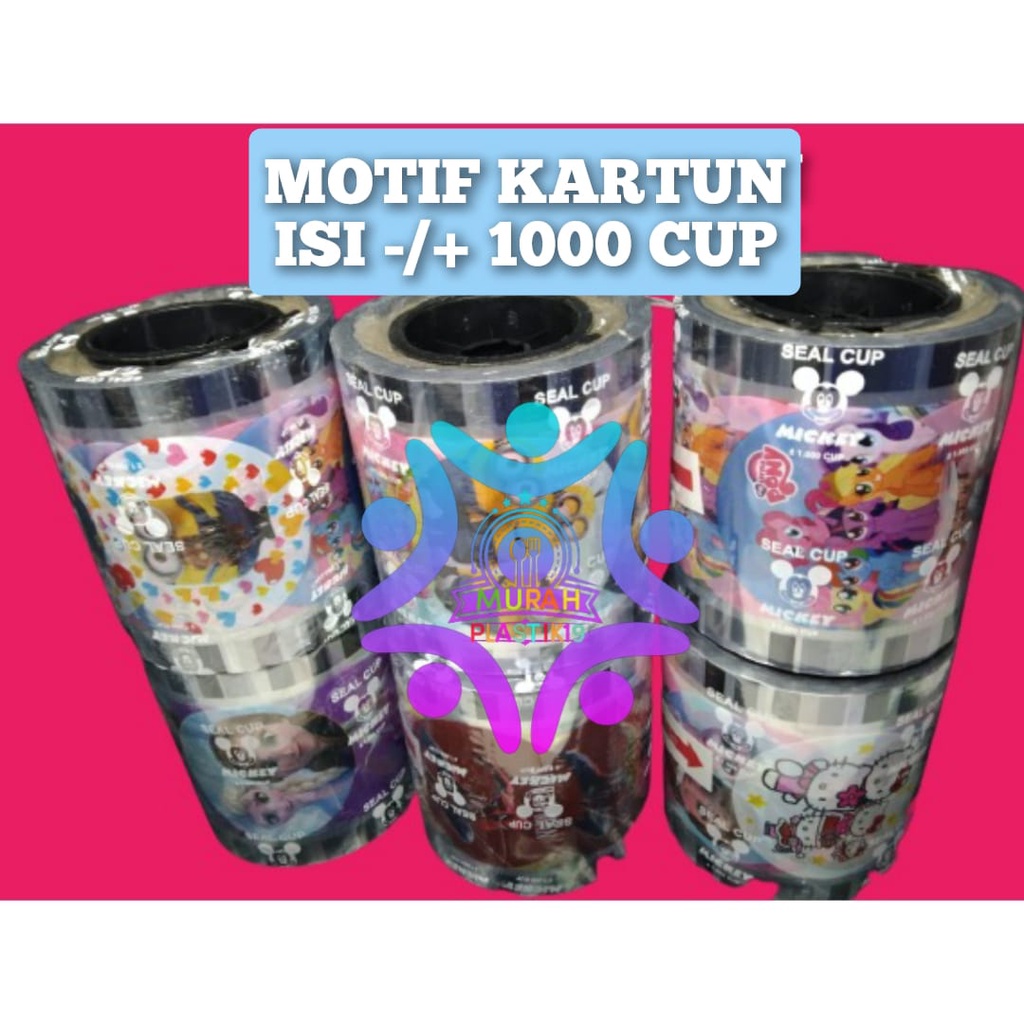 Jual PLASTIK LID CUP SEALER CUP SEAL CUP 1000 CUP MOTIF KARTUN CARTOON ...
