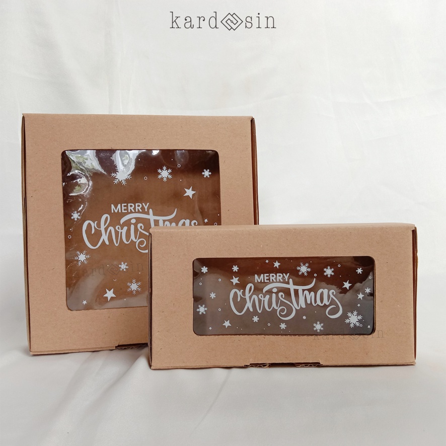 Jual CHRISTMAS WINDOW BOX SABLON MIKA BENING KADO NATAL KERTAS HAMPERS ...