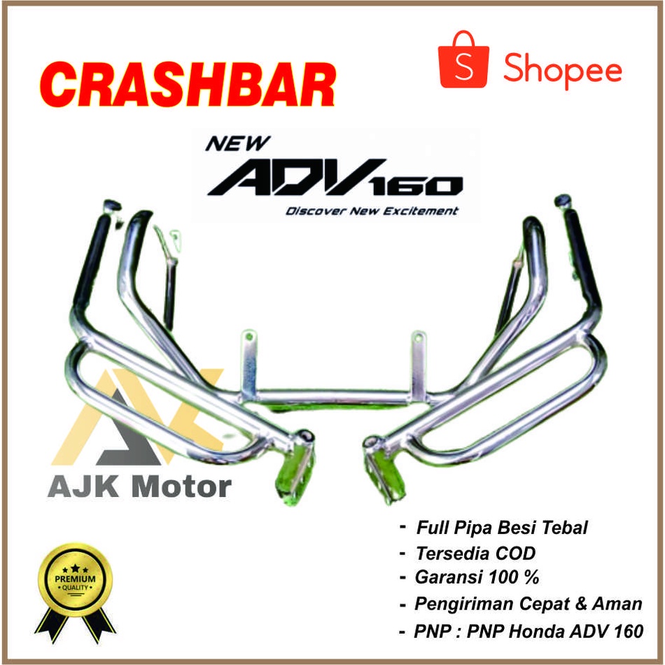 Jual CRASHBAR ADV 160 - TUBULAR CRASHBAR HONDA ADV 160 PNP AMP KUAT ...