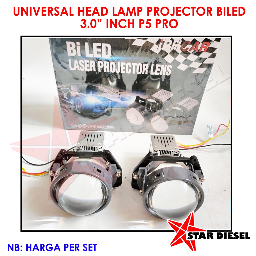 Jual UNIVERSAL HEAD LAMP PROJECTOR BI LED 3 INCH P5 PRO LED HEAD LAMP ...