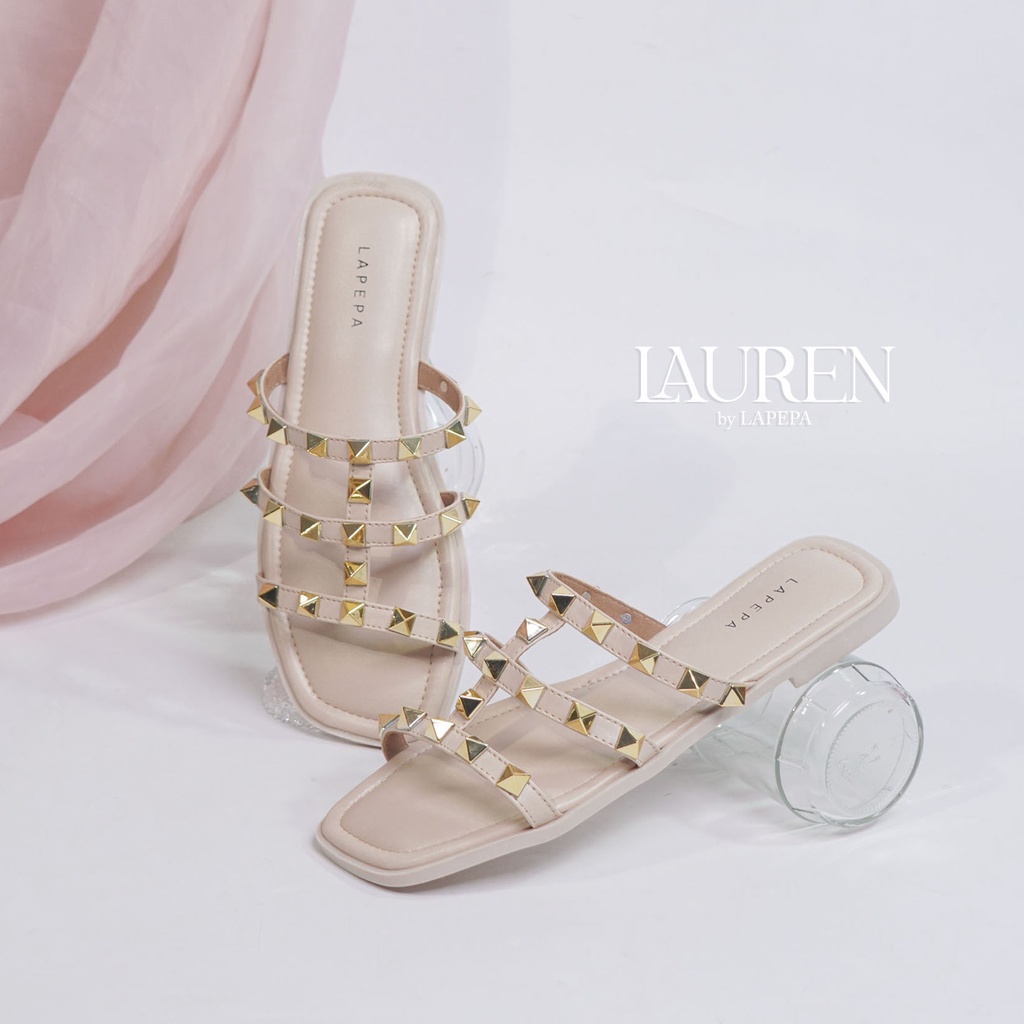Jual LAPEPA SANDAL - tipe LAUREN Sandal Wanita Teplek Casual Model Duri ...