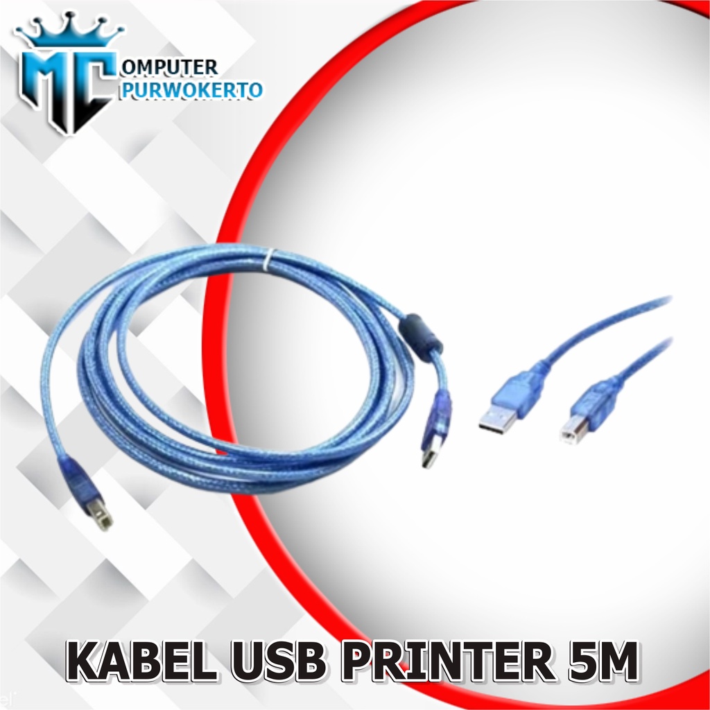Jual Kabel usb printer 5m cable usb to printer 5 meter | Shopee Indonesia