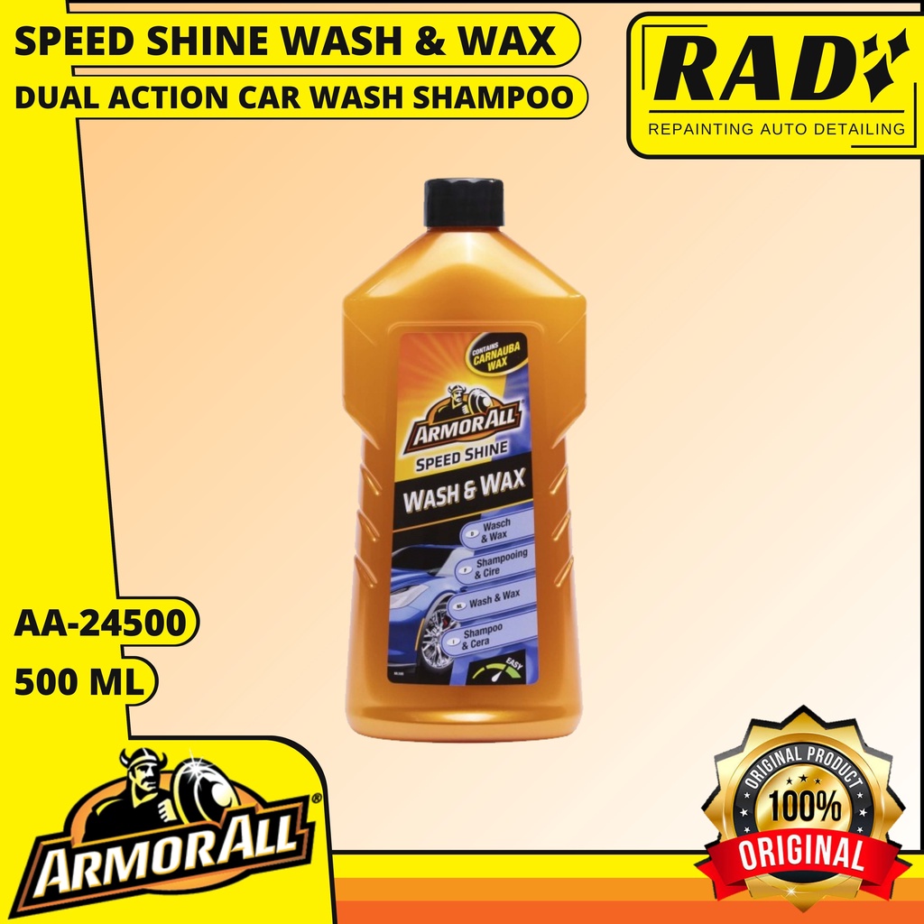 Jual Armor All Speed Shine Wash & Wax 500ml - Car Wash Shampoo / Sampo ...