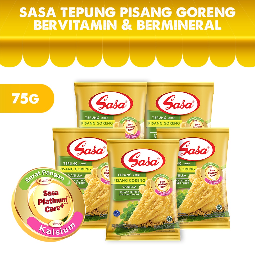 Jual Sasa Tepung Untuk Pisang Goreng Rasa Vanilla 75gr | Shopee Indonesia