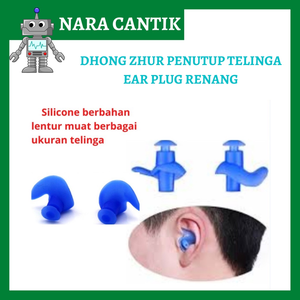 Jual (NARA MEOW) TELINGA EAR PLUG RENANG ANTI AIR SILIKON ALAT DIVING ...