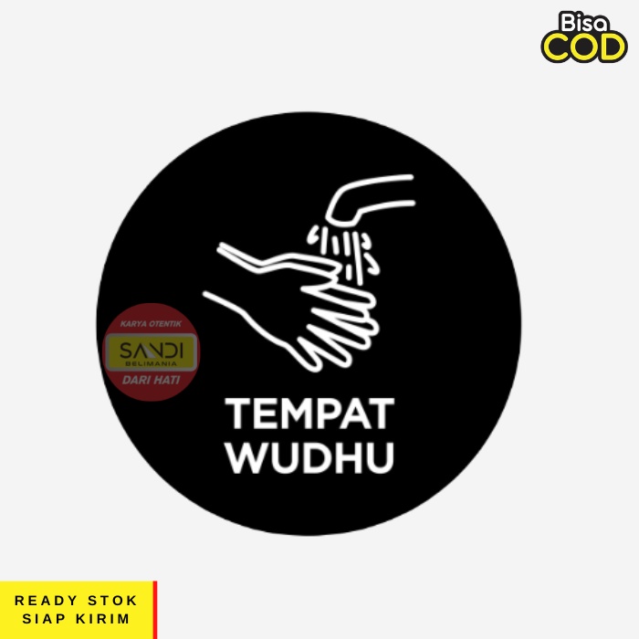 Jual Tempat Wudhu Sign Board Akrilik Tempel Dinding Papan Acrylic ...