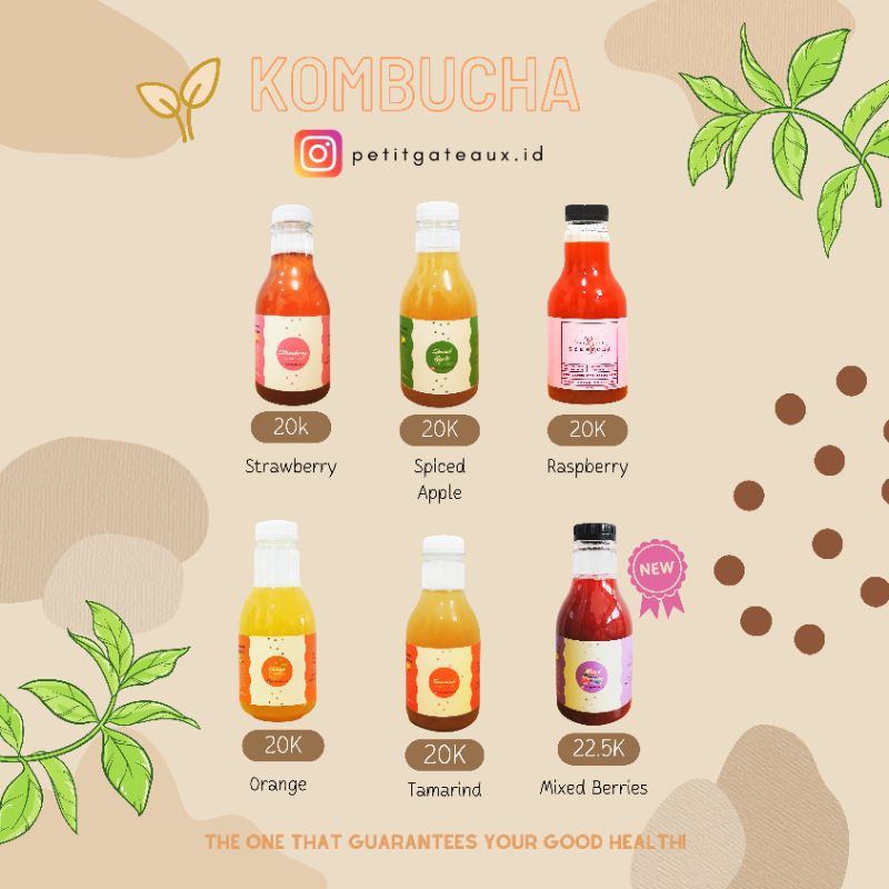 Jual Kombucha @250ml × 1 Botol || by Petit Gateaux | Shopee Indonesia