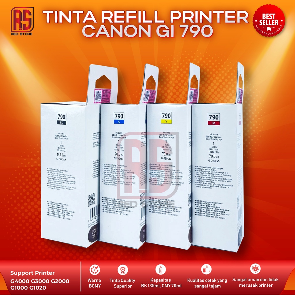 Jual Tinta Canon 790 Untuk Tipe Printer G1000 G2000 G3000 G4000 G1010 ...