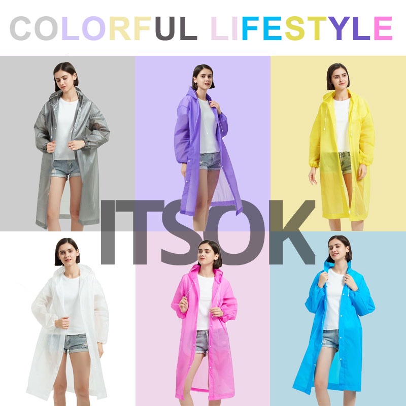 Jual ITSOK JAS HUJAN / RAINCOAT COLOURFUL / JAS HUJAN EVA POLOS / JAS ...