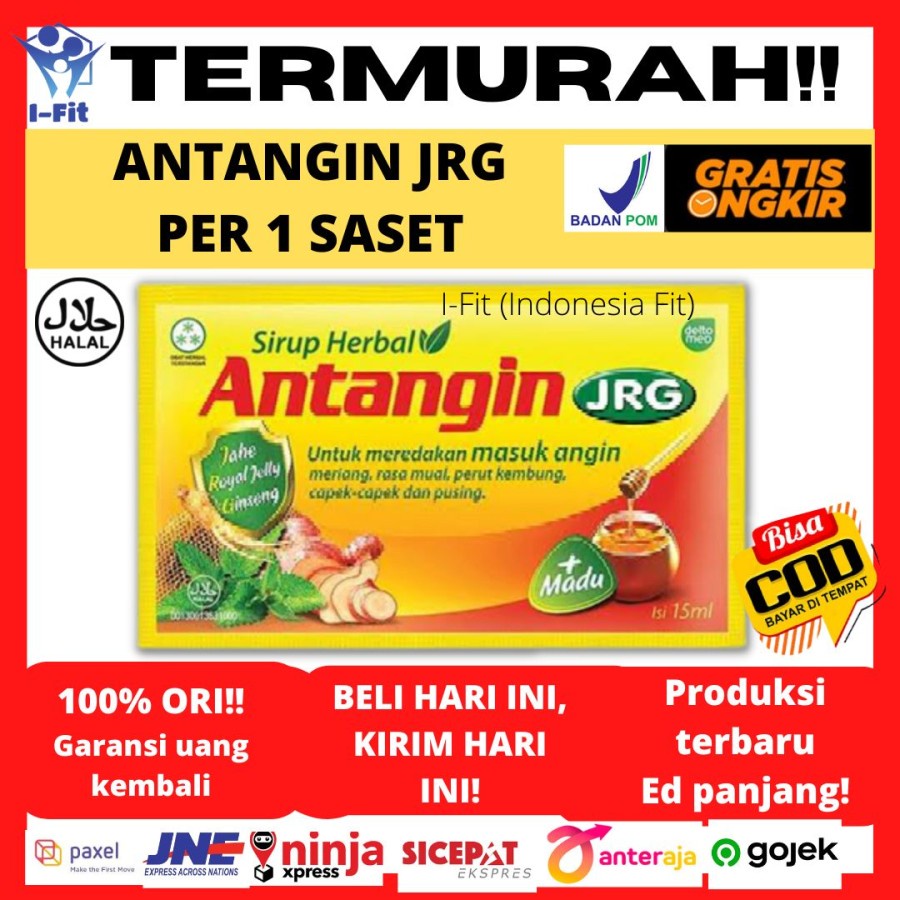 Jual Antangin JRG Sachet Sirup Herbal Jahe Ginseng Obat Masuk Angin ...