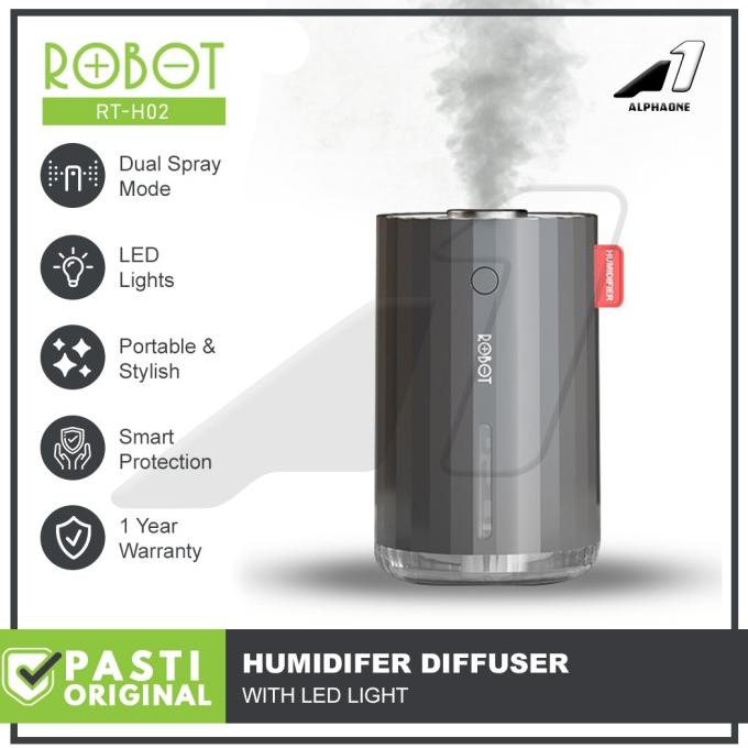 Jual ROBOT Air Humidifier Diffuser Desktop Portable RT-H02 LED 280ml ...