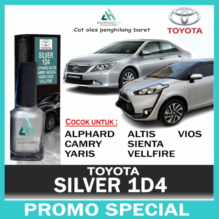 Jual Cat Oles Silver Metalic 1D4 Toyota Yaris Camry Corolla Altis Vios ...