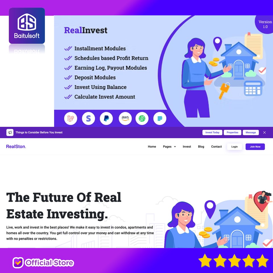 Jual SOURCE CODE APLIKASI REALINVEST COMPLETE REAL ESTATE INVESTMENT PLATFORM | Shopee Indonesia