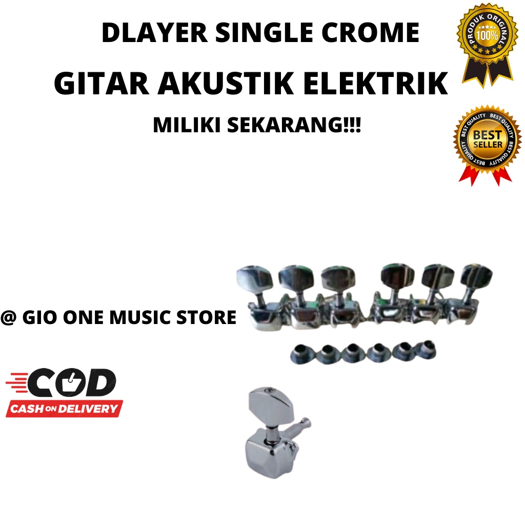 Jual dlayer tunning gitar akustik elektrik single crom 1set (COD ...