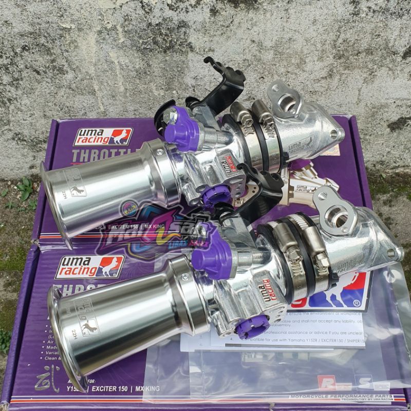 Jual Throttle Body UMA RACING TB 32 34 36 38 40 42 MX KING Y125ZR Plus ...