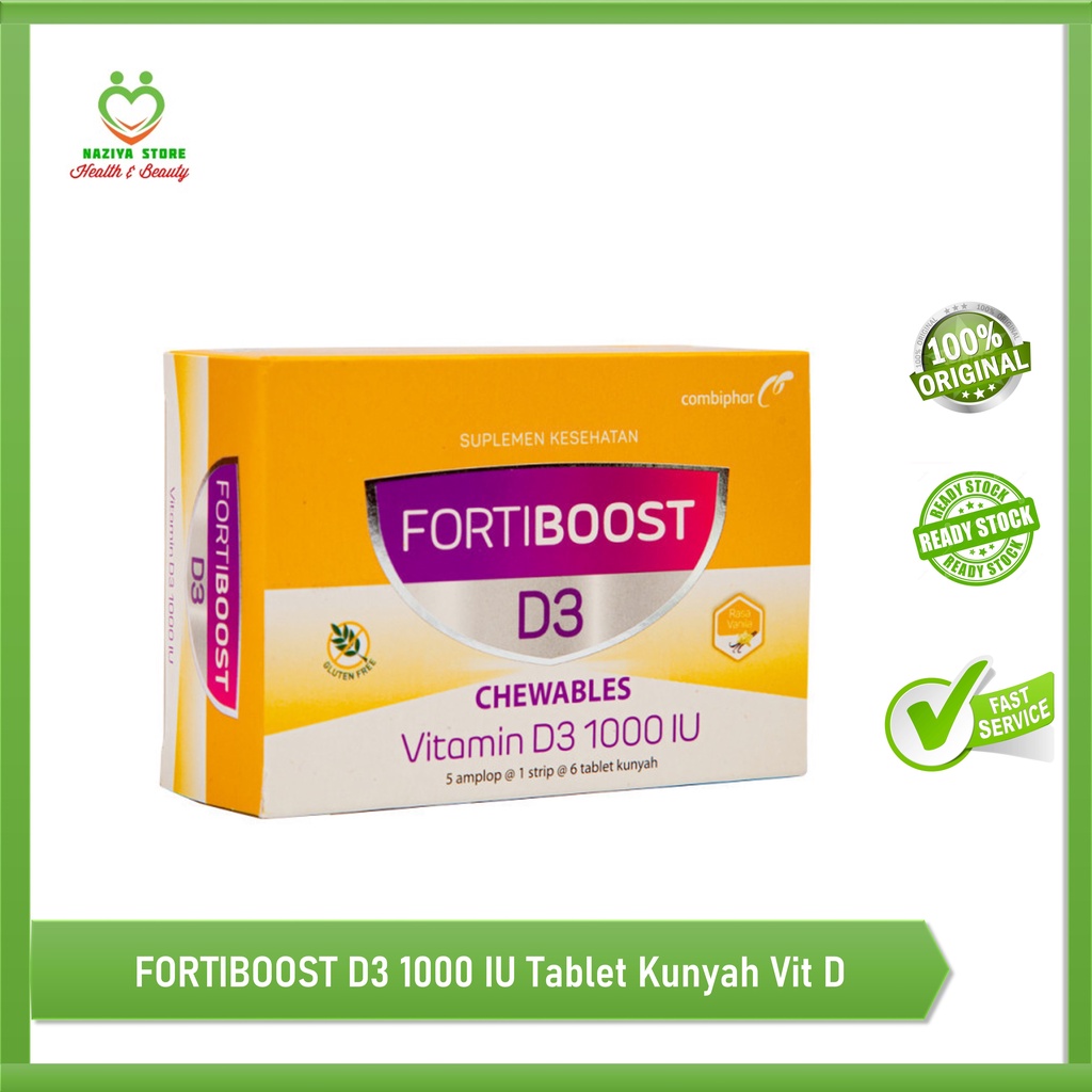 Jual FORTIBOOST D3 1000 IU 30 Tablet Kunyah Vit D | Shopee Indonesia