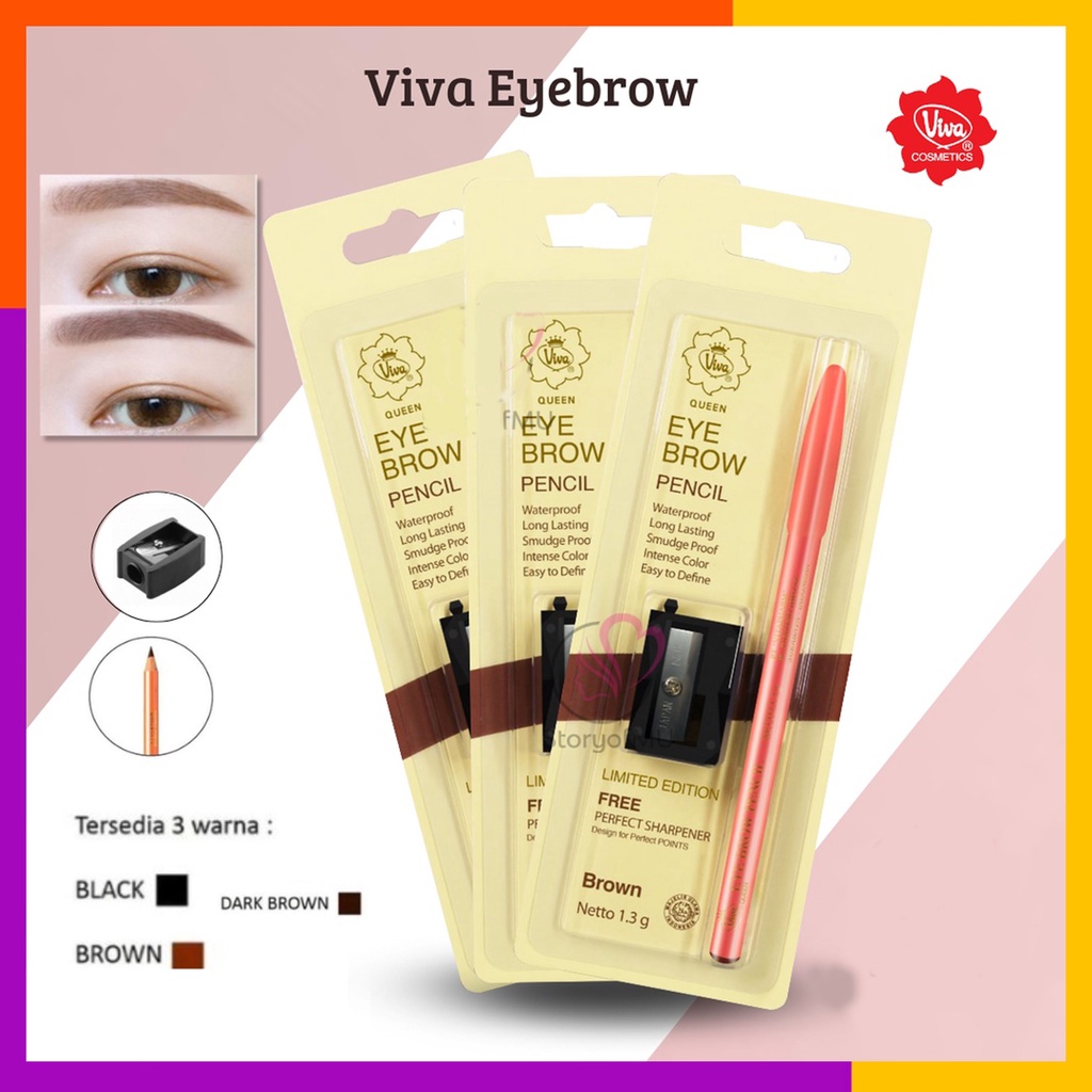 Jual PENSIL ALIS VIVA 100% ORIGINAL // EYEBROW VIVA | Shopee Indonesia