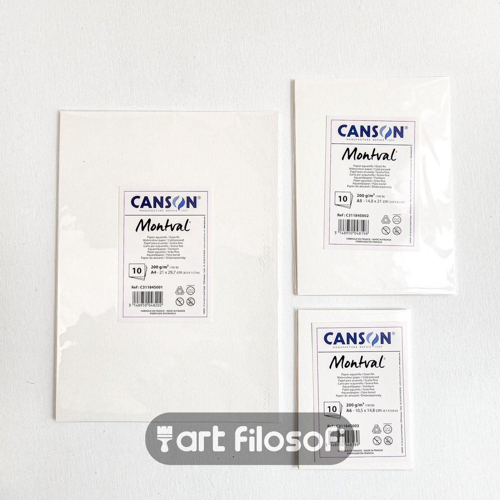 Jual Canson Montval Watercolor Paper 200GSM | Kertas Cat Air | Shopee ...
