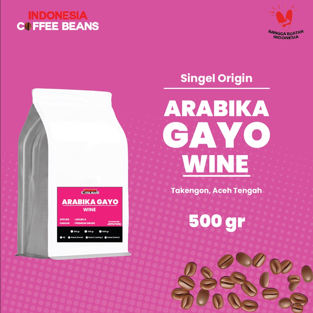 Jual Kopi Arabika Gayo Wine 500 Gram | Wine Single Origin Aceh Gayo ...