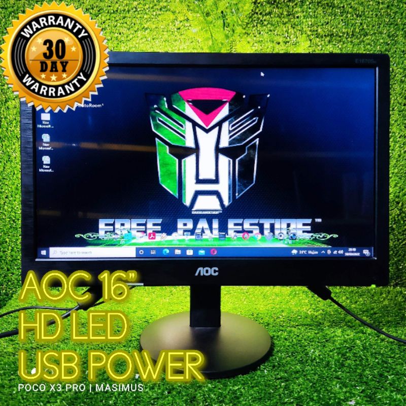Jual LED Monitor Komputer Pc AOC E1670swu 15.6inch wide | Shopee Indonesia