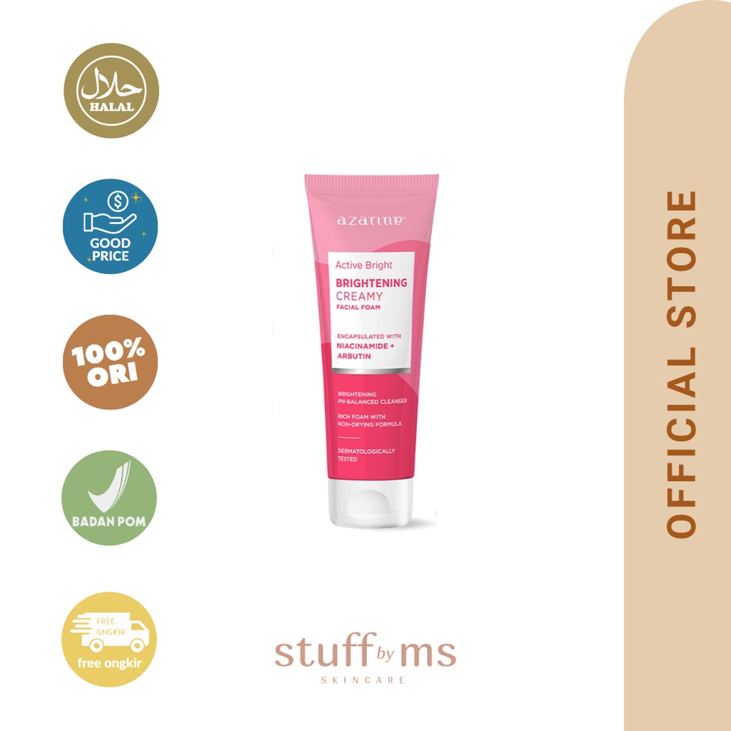 Jual Azarine Active Bright Brightening Creamy Facial Foam | Shopee ...