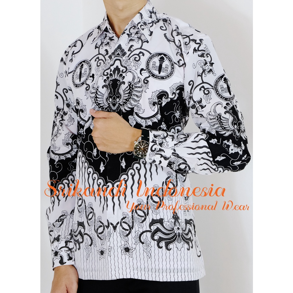 Jual Seragam Batik PGRI Motif Kusuma Bangsa Asli , Furing Katun Premium ...