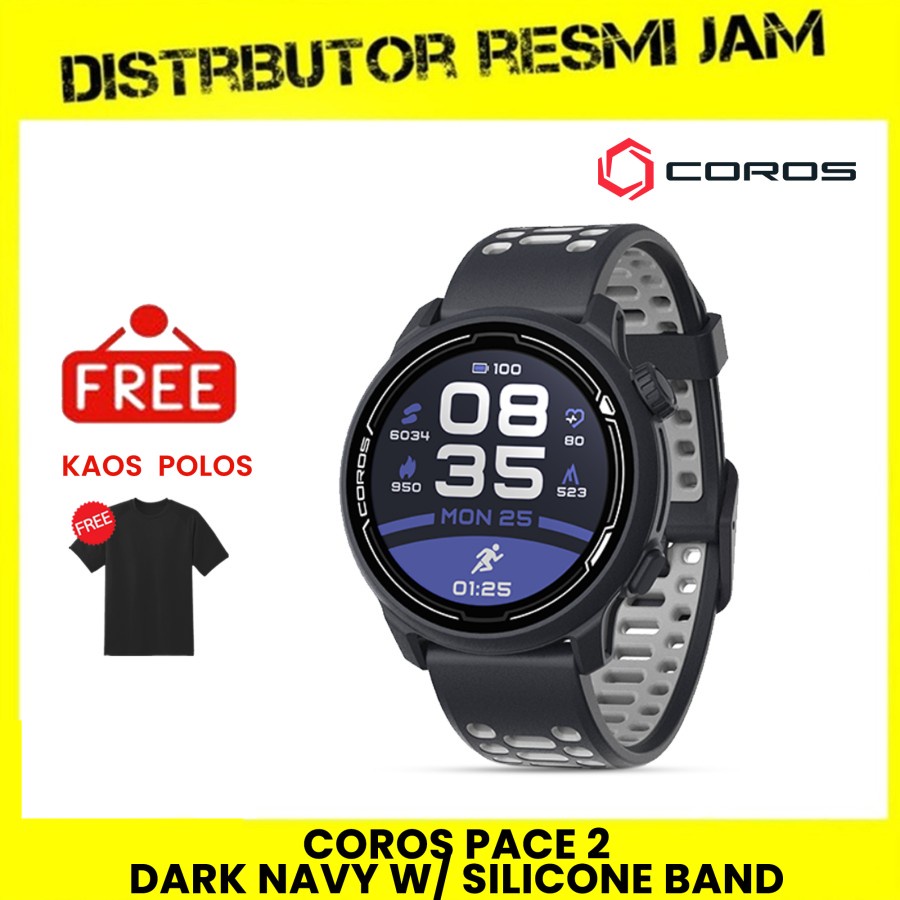 Jual Jam Tangan Smartwatch COROS Pace 2 Dark Navy With Silicone Band ...