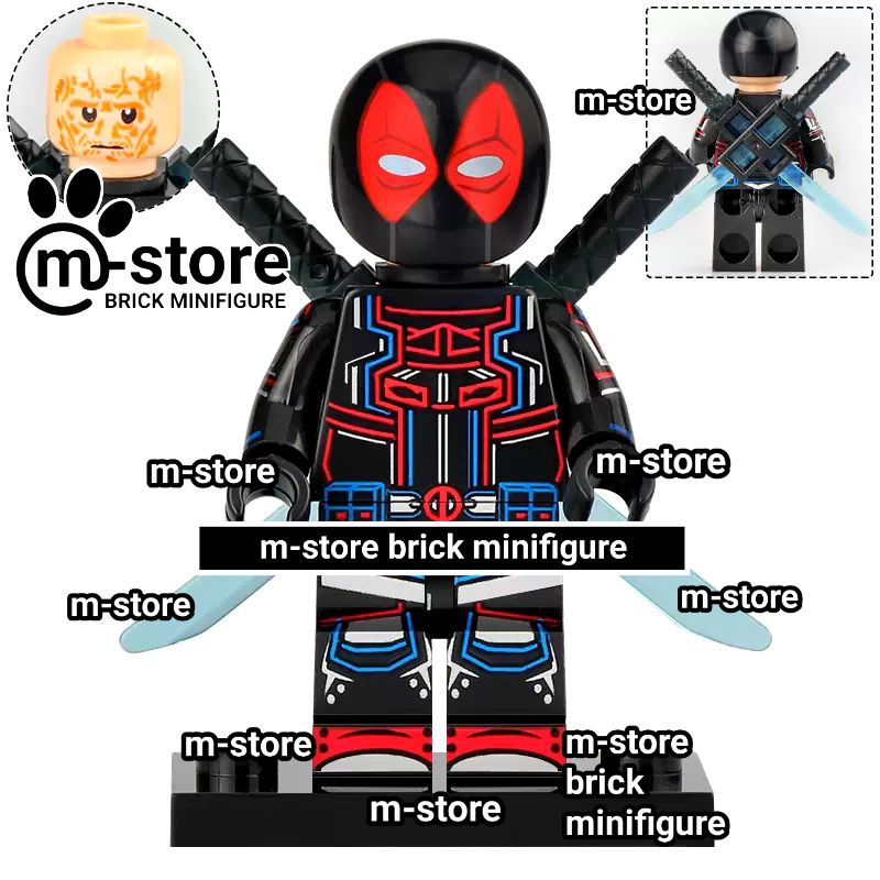 Jual brick tron deadpool mini toy figure | Shopee Indonesia