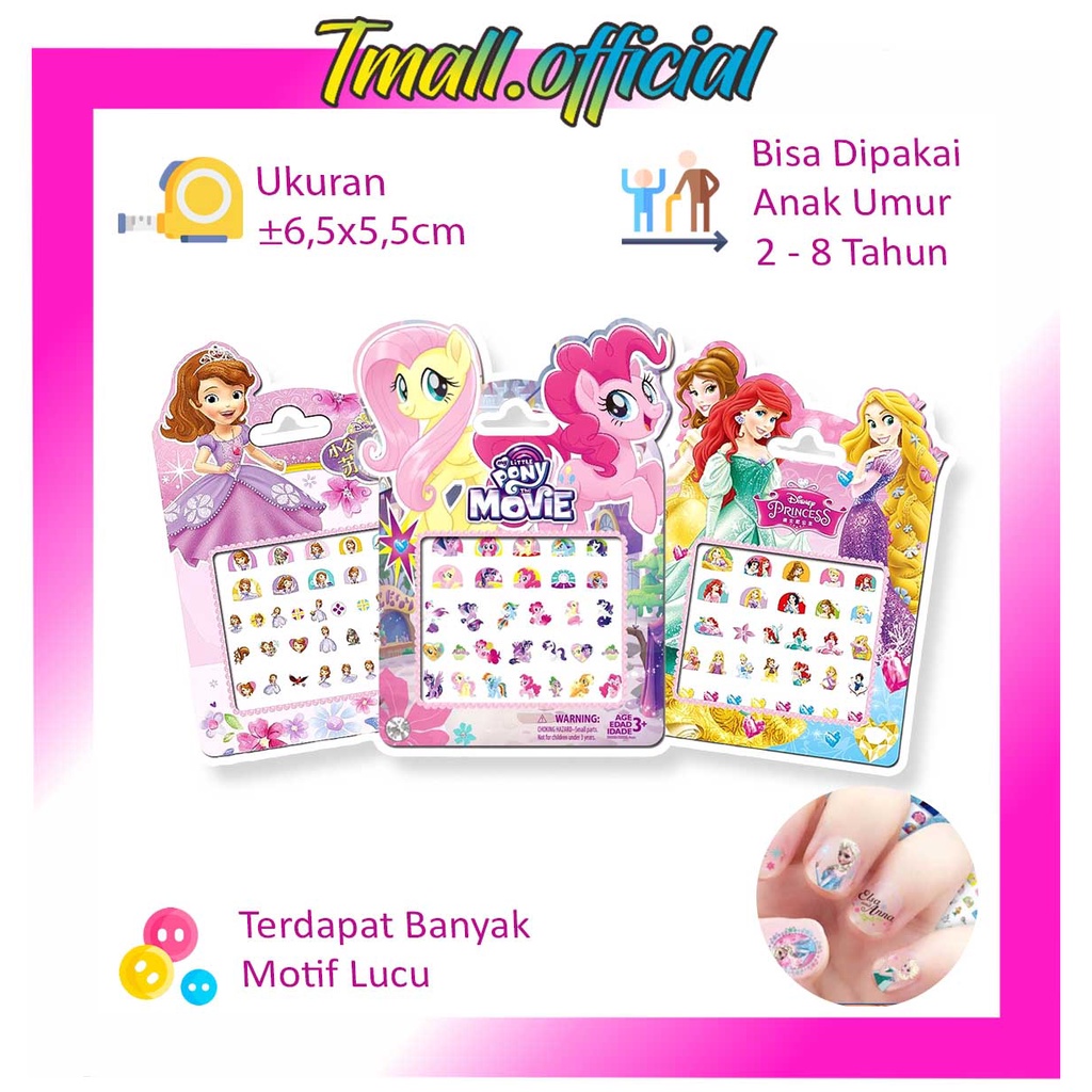 Jual TMALL Stiker Kuku Anak Perempuan Karakter Sticker Nail Art Motif ...